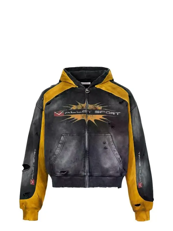 VALE FOREVER Khalifa Zip-up Hoodie - Black