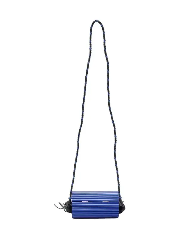 Saint Laurent Ribbed Effect Opium Crossbody Bag - Blue