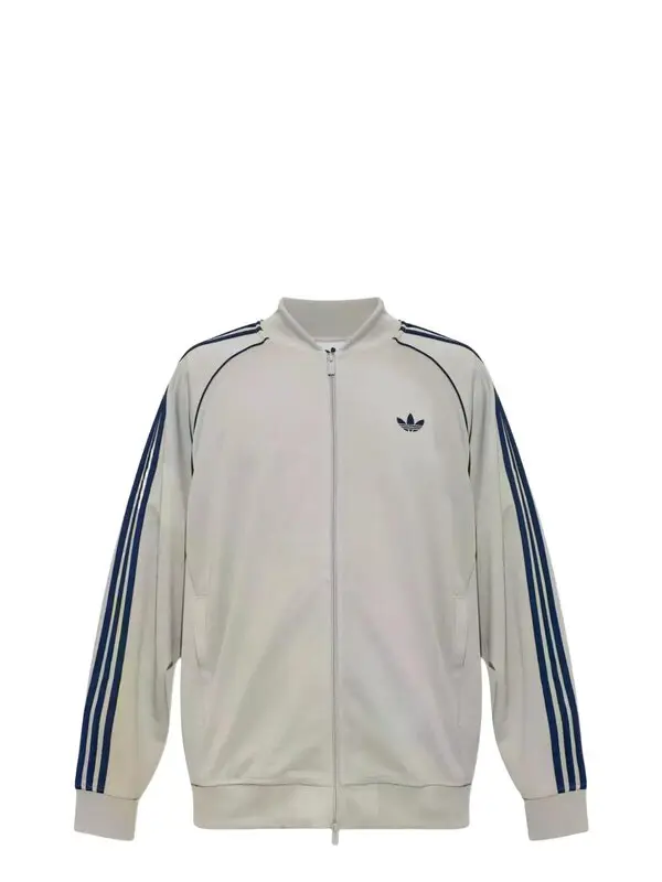 Adidas Embroidered Logo Zip-up Sweatshirt - Grey