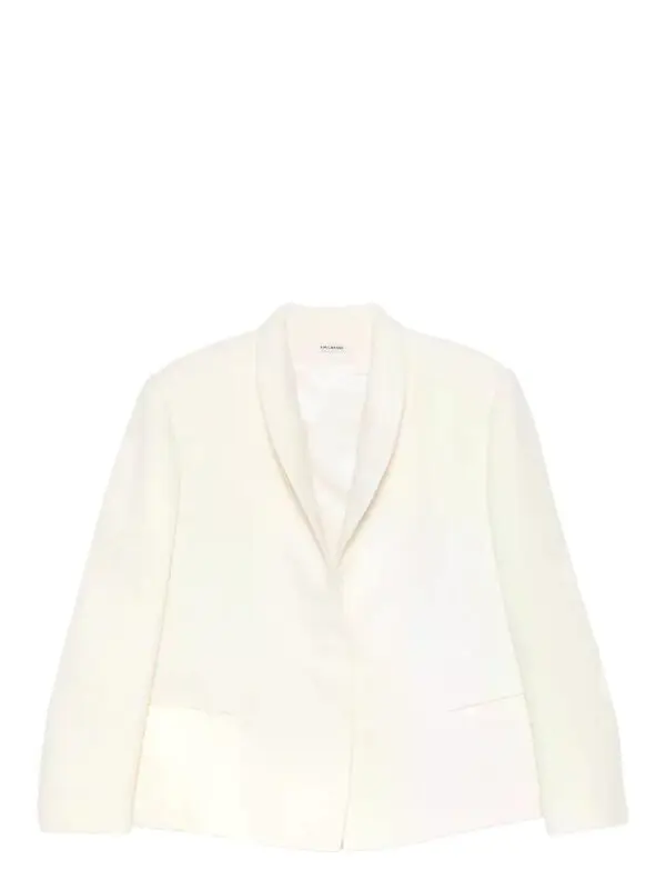 A.M.G. Long-sleeved Jacket With Shawl Collar - Neutrals