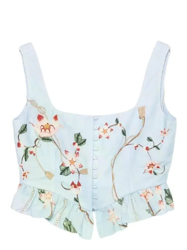 Agua Bendita Eslabon Navegante Cropped Top - Blue