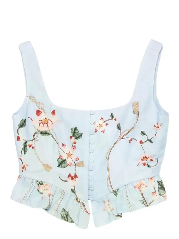 Agua Bendita Eslabon Navegante Cropped Top - Blue