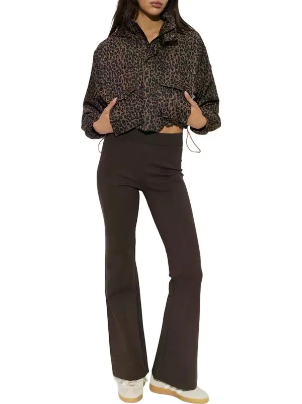 The Upside Ludlow Leopard-print High Neck Jacket - Brown
