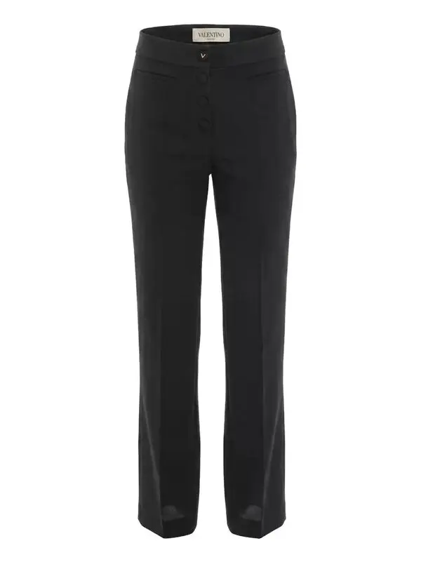 Valentino Garavani Vlogo Signature Button-fastening Trousers - Black
