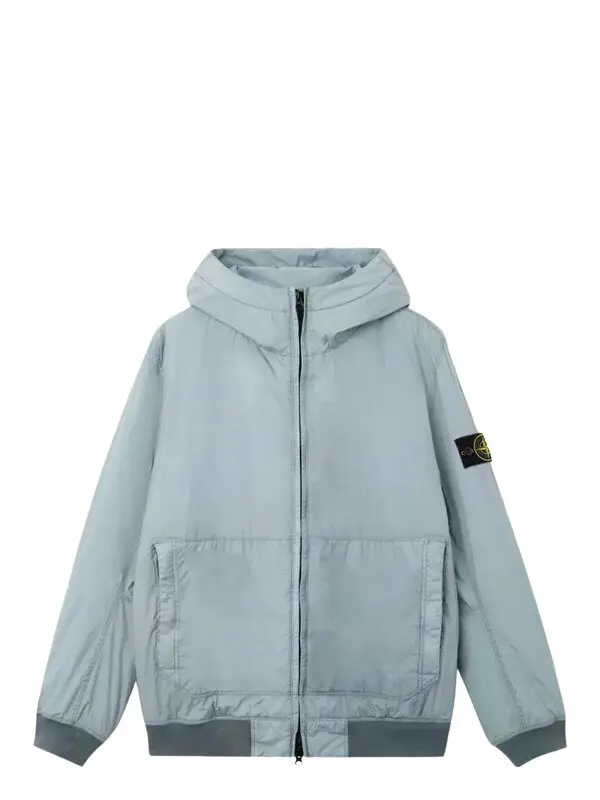 Stone Island Logo-patch Hooded Jacket - Grey