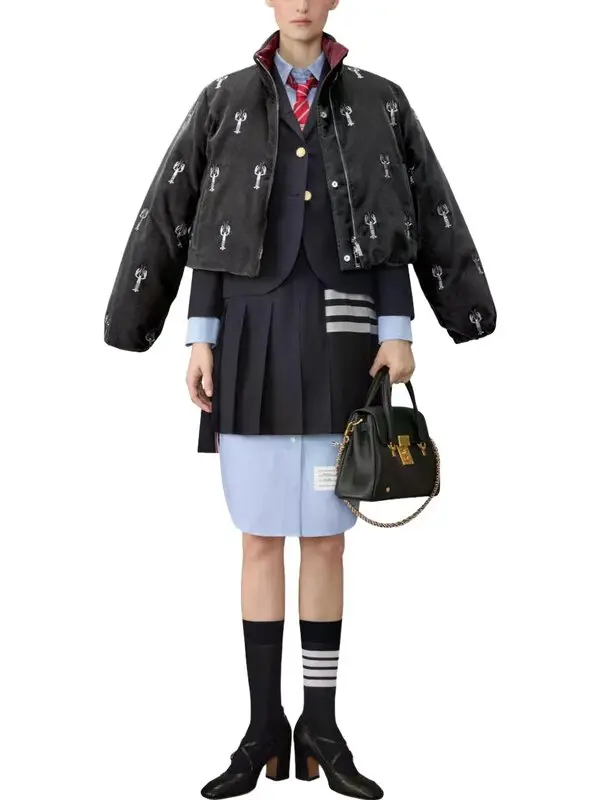 Thom Browne Lobster-stitch Reversible Jacket - Grey