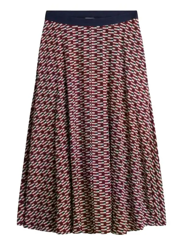 Tommy Hilfiger A-line Midi Skirt - Red