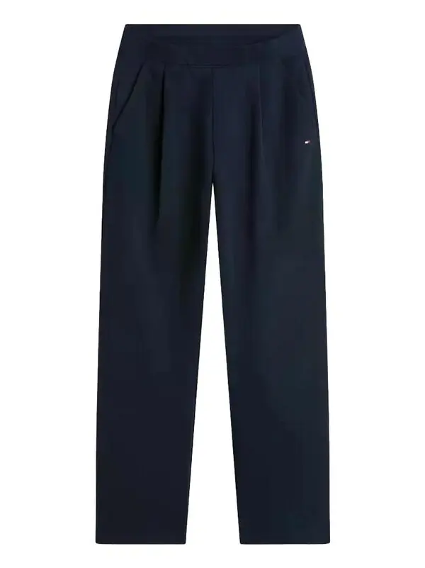 Tommy Hilfiger Embroidered Pleated Track Pants - Blue