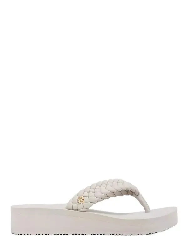 Tommy Hilfiger Braided Platform Sandals - Grey