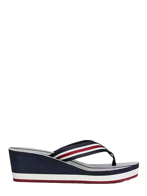 Tommy Hilfiger Platform Striped Sandals - Blue