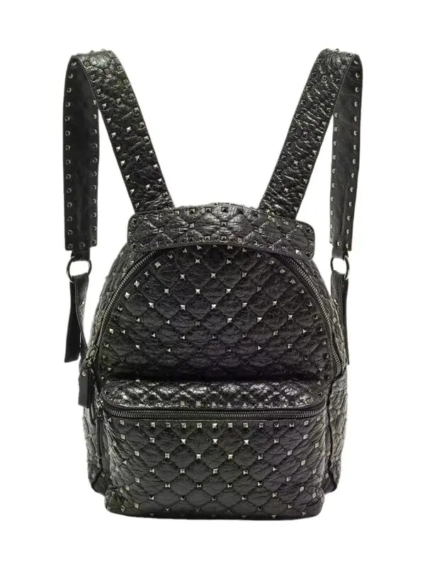 Valentino Garavani Rockstud Spike Quilted Leather Backpack - Black