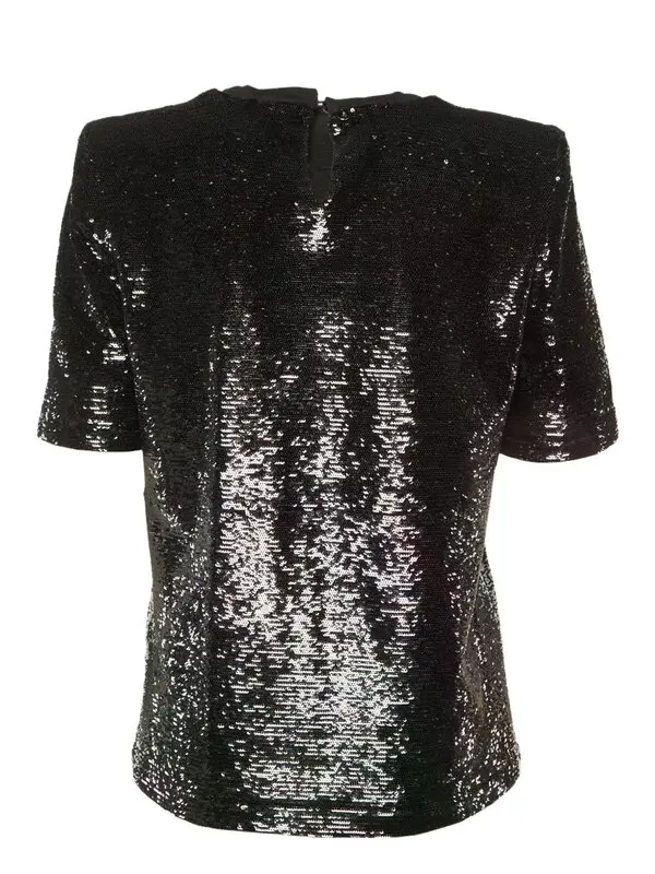 Attico Sequin Embellished Top - Black