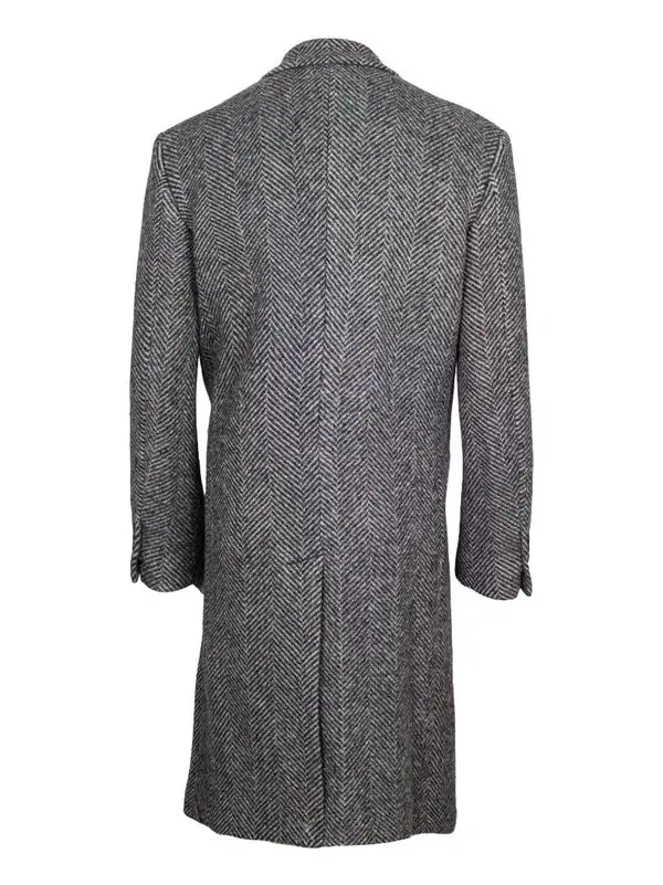 GOLDEN GOOSE Single-breasted Wool Coat With Notched Lapels - Grey