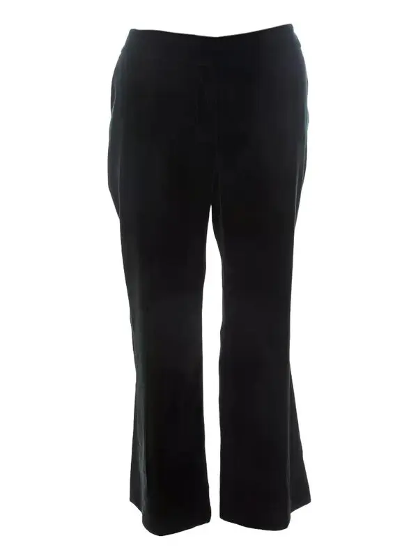 Alexander McQueen Velvet Wide-leg Trousers - Black