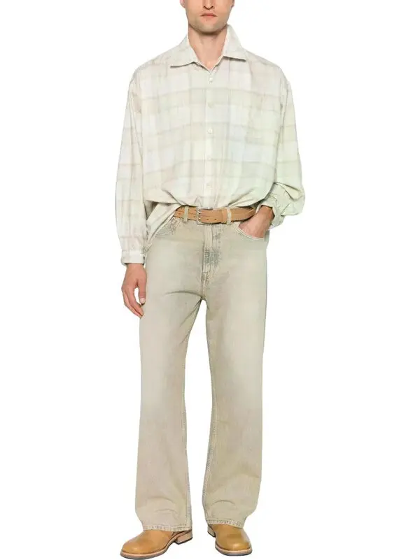 Our Legacy Borrowed Check-print Shirt - Neutrals