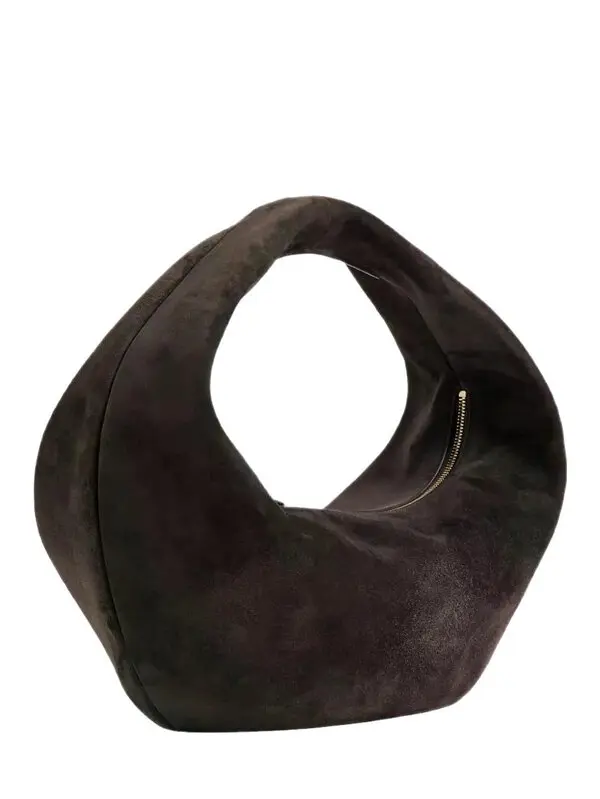 Khaite Olivia Suede Top-handle Shoulder Bag - Brown
