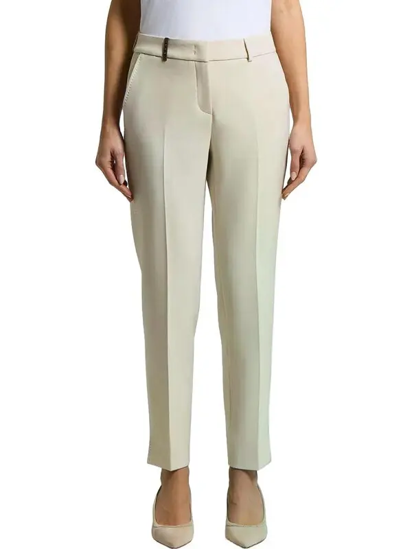 Peserico Pressed-crease Trousers - Neutrals