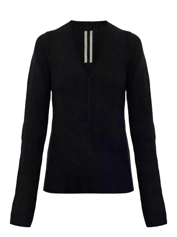 Rick Owens V-neck Cashmere-blend Sweater - Black