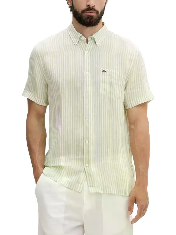 Lacoste Striped Short-sleeve Shirt - Green