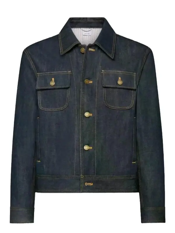 Thom Browne Selvedge Backstrap Denim Jacket - Blue