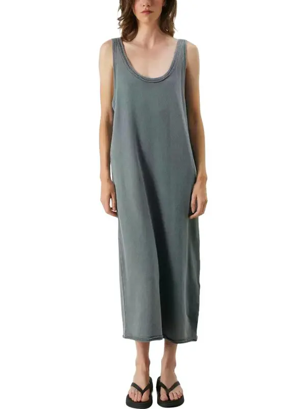 American Vintage Vibtown Raw-edge Maxi Dress - Grey