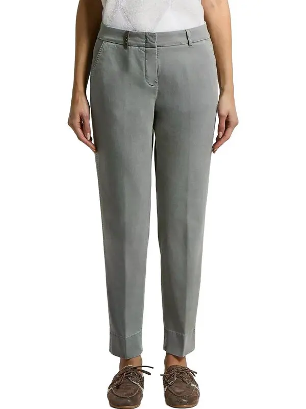 Peserico Pressed-crease Trousers - Grey