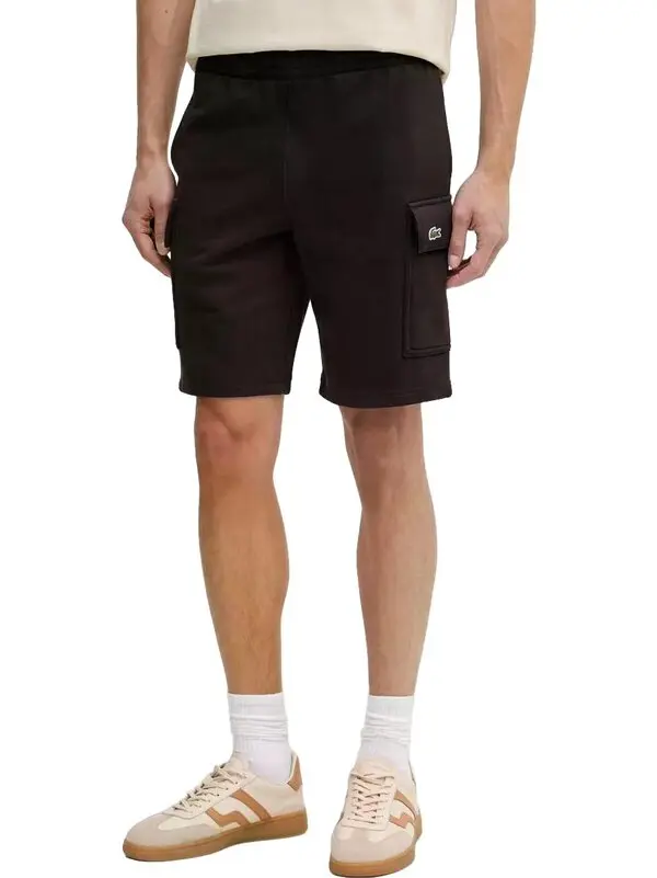 Lacoste Logo Patch Cargo Shorts - Brown