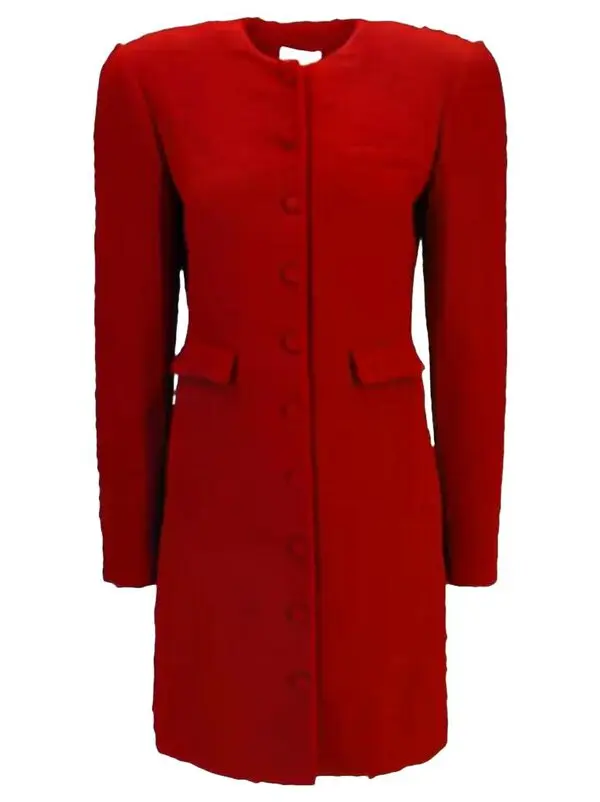 Magda Butrym Bouclé Button-up Mini Dress - Red