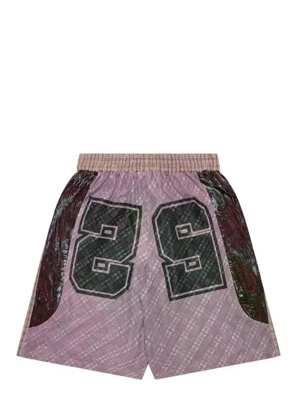CHOPOVA LOWENA Patchwork Wide-leg Shorts - Purple