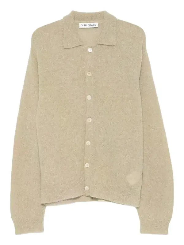 Our Legacy Evening Fuzzy Alpaca Polo Shirt - Neutrals