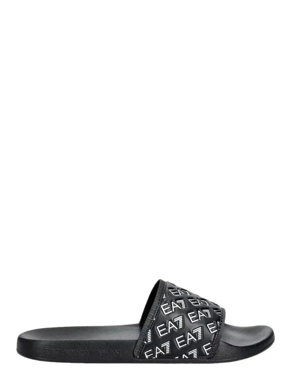 EA7 Logo Detail Slides - Black