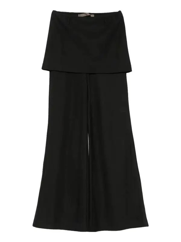 Enza Costa Twill Apron-style Trousers - Black