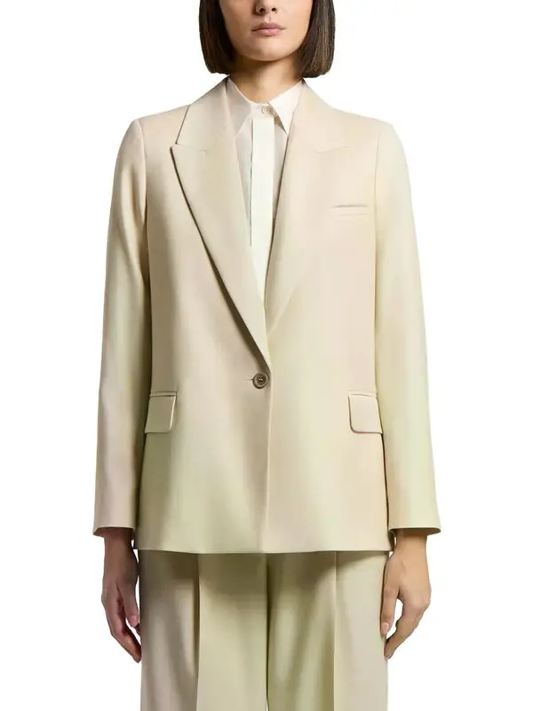 Peserico Single-breasted Peak-lapel Jacket - Neutrals