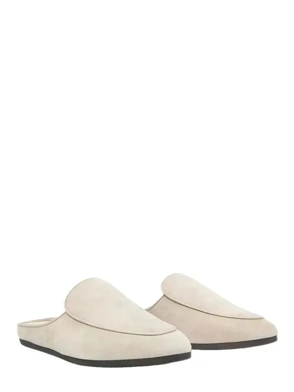 Peserico Suede-finish Flat Mules - Neutrals