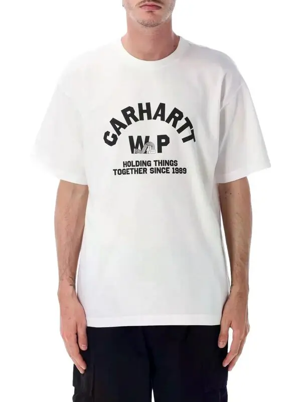 Carhartt Work In Progress Column Logo-print T-shirt - White