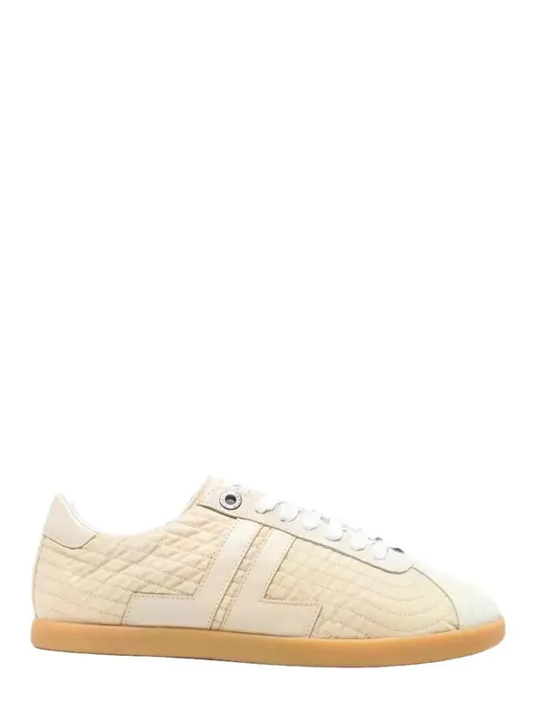 LANVIN Quilted Logo Sneakers - Neutrals