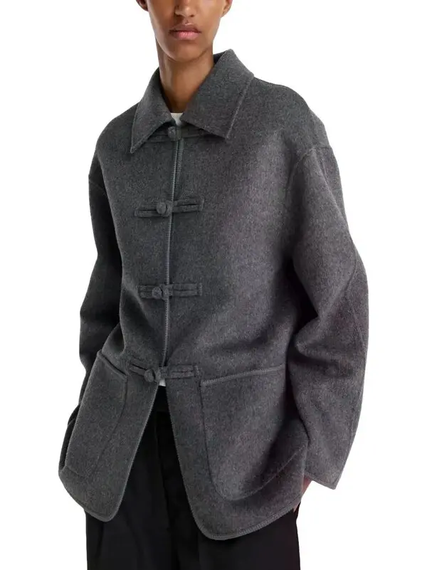 RÓHE Double-faced Pankou-closure Jacket - Grey