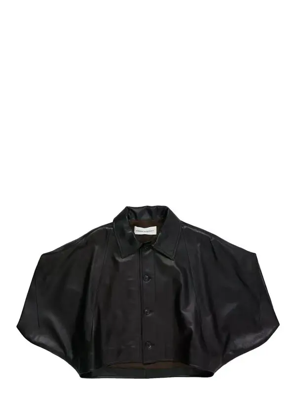 NICCOLO PASQUALETTI Cropped Batwing Shirt - Brown