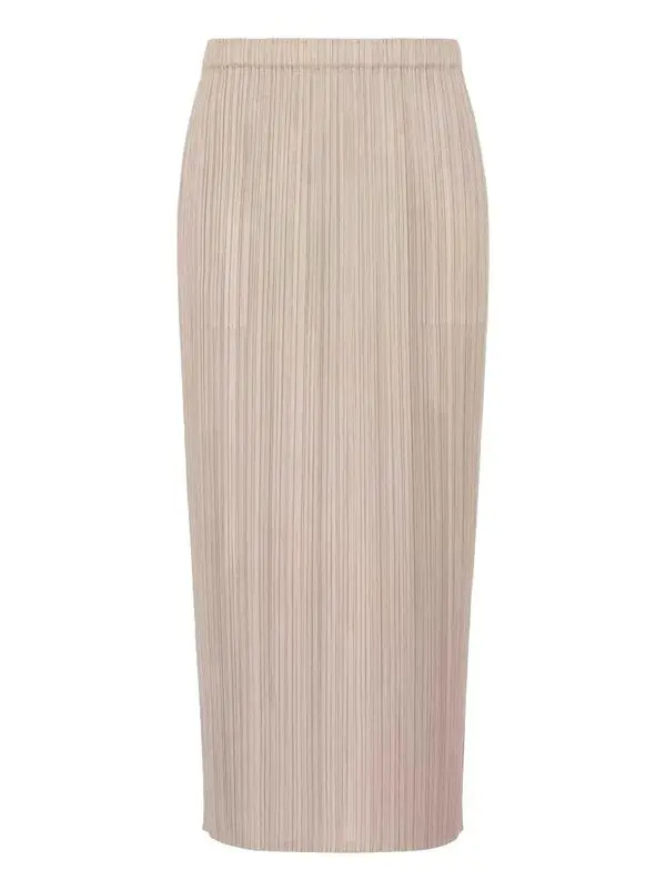 Issey Miyake Pleated Midi Skirt - Neutrals