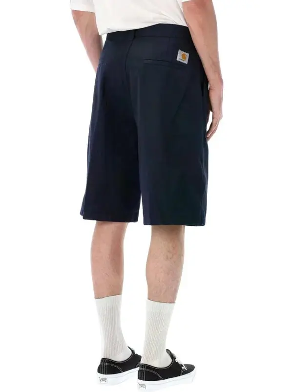Carhartt Work In Progress Brader Logo-patch Shorts - Blue
