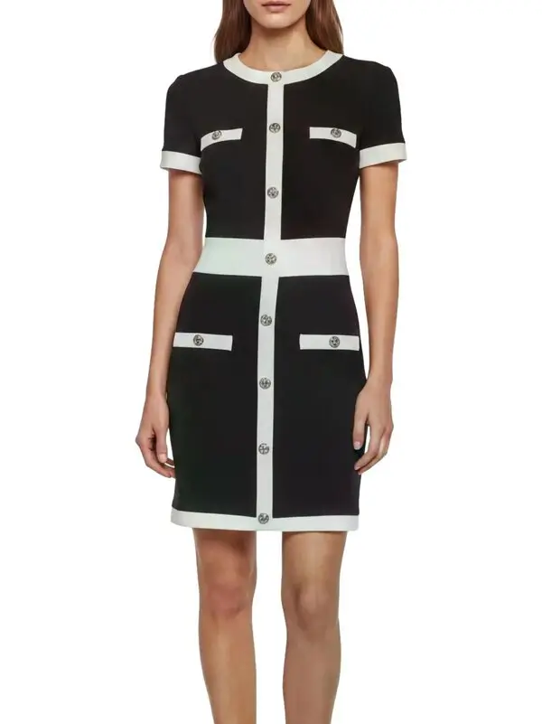 Philipp Plein Valentino Garavani Couture Contrast-trim Mini Dress - Black