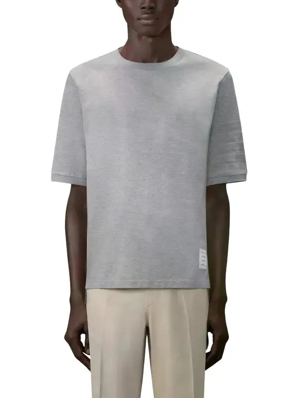 Thom Browne 4-bar Ottoman T-shirt - Grey