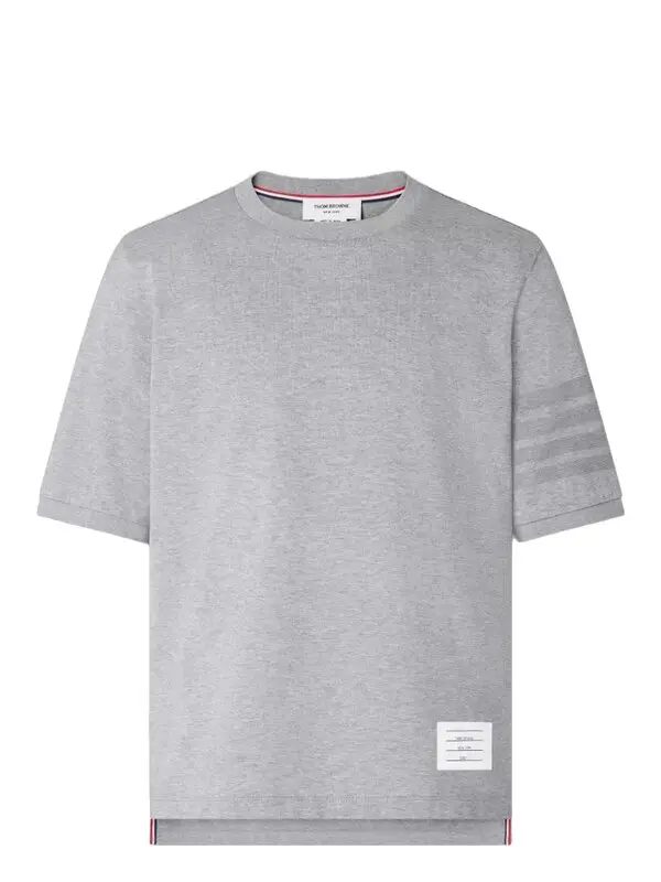 Thom Browne Jersey Ottoman 4-bar T-shirt - Grey