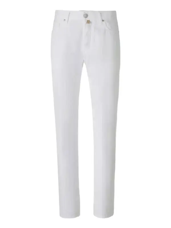 Jacob Cohen Logo-patch Jeans - White