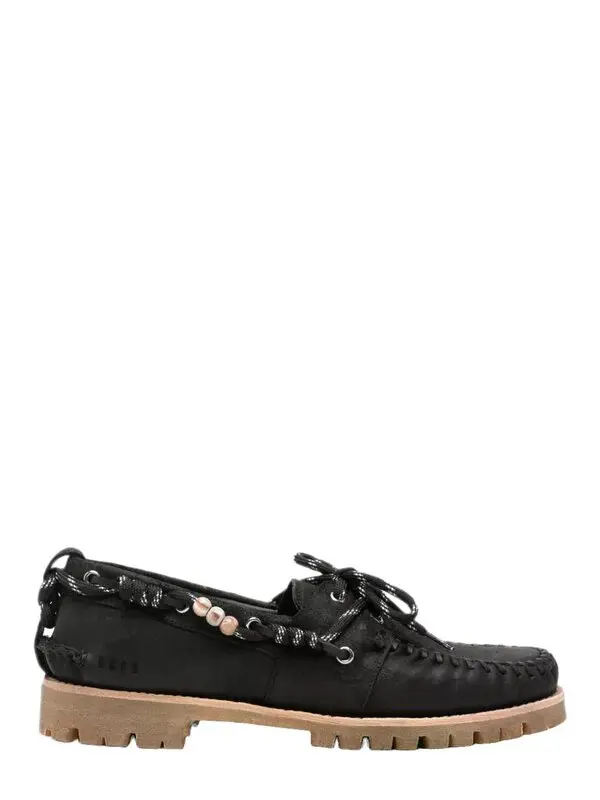 GOLDEN GOOSE Cruise Bead-embellished Boat Shoes - Black
