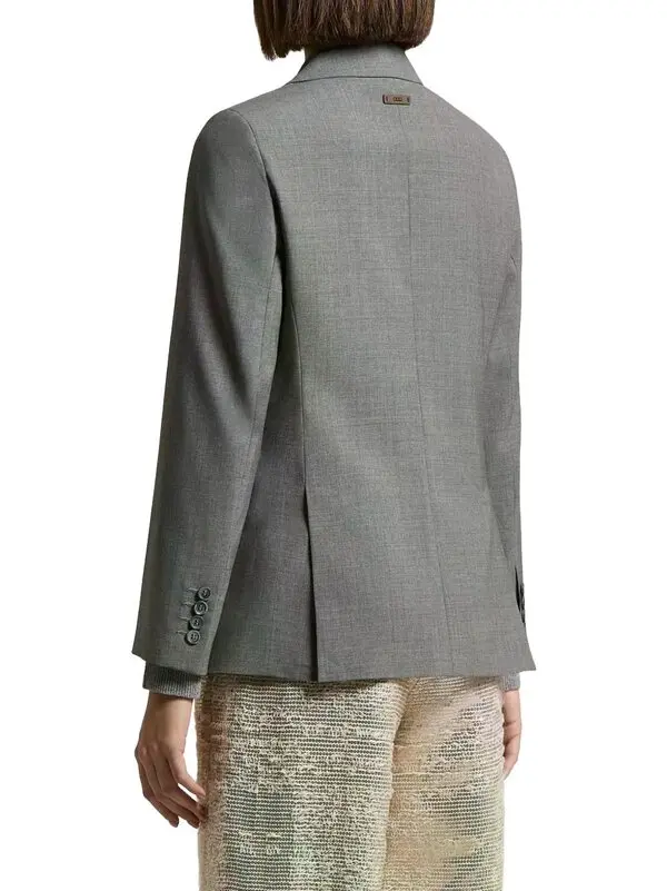 Peserico Double-breasted Peaked-lapel Jacket - Grey