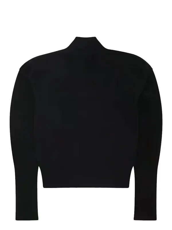 TORISHÉJU High-neck Button-up Cardigan With Dropped Shoulders - Black