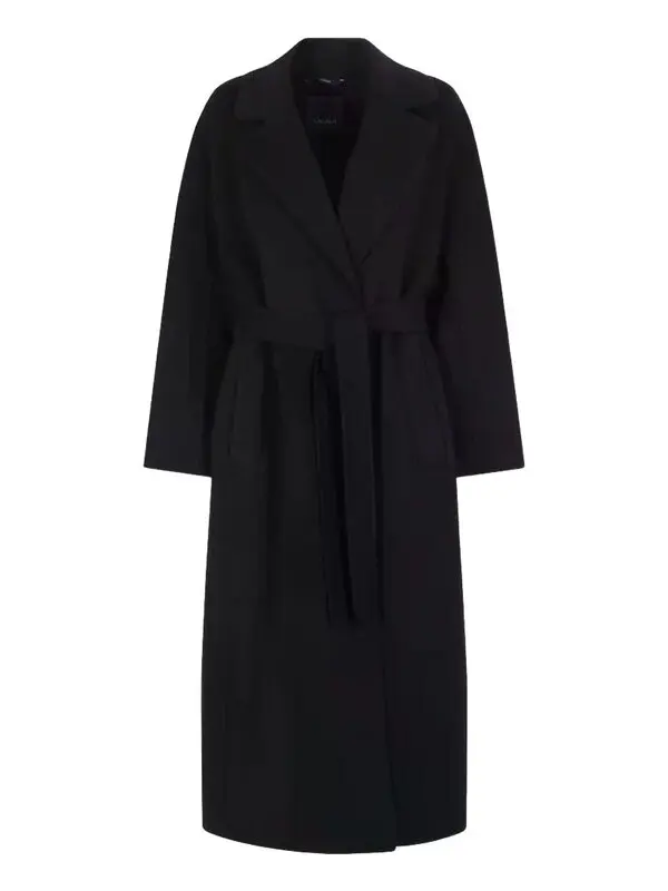 Max Mara Belted Wrap Coat - Black