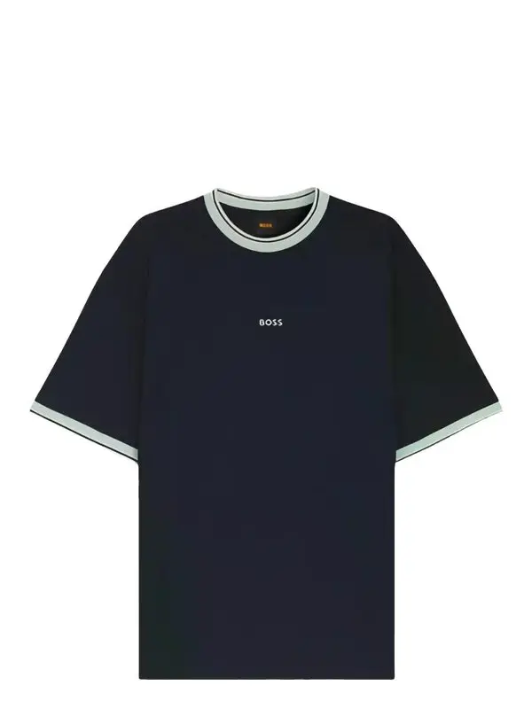 BOSS Embroidered-logo T-shirt - Blue