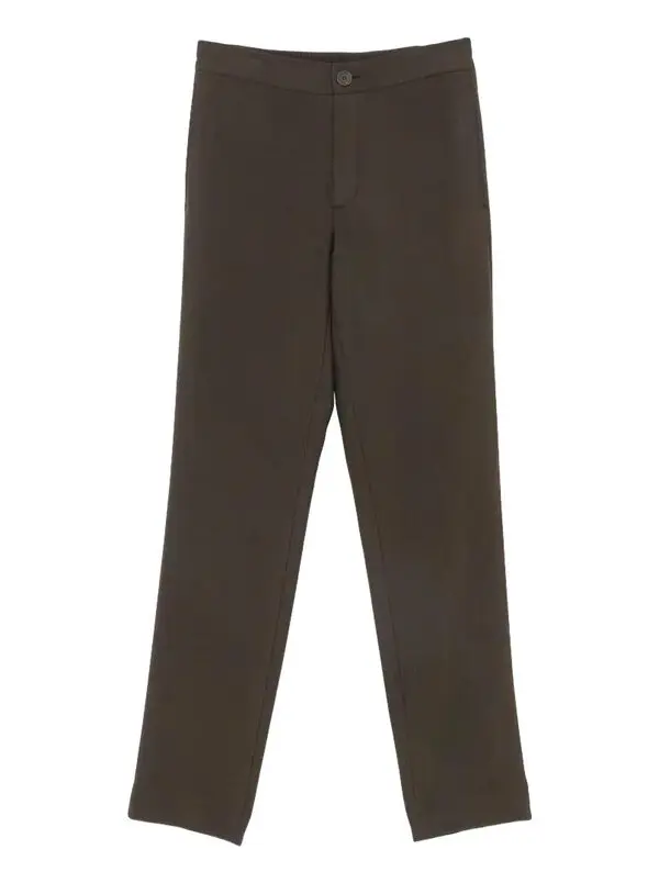 Sandro Monogram Pattern Straight-leg Trousers - Brown